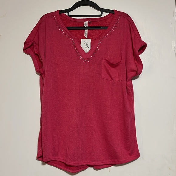 NY Collection | Tops | Nwt Ny Collection Hot Pink Tunic Top | Poshmark